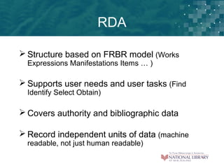 RDA for music cataloguers | PPT | Databases | Computer Software and Applications