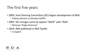 Engaging with RDA: governance and strategy | PPT