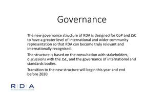 Engaging with RDA: governance and strategy | PPTX