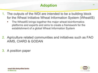 Agricultural Data Interest Group & Wheat Data Working Group of RDA | PPT