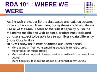 RDA - an updated overview | PPT