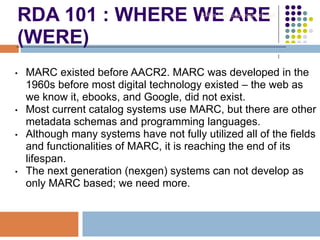 RDA - an updated overview | PPT