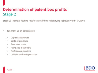 R & D Credits and the Patent Box | PPT