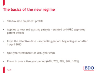 R & D Credits and the Patent Box | PPT