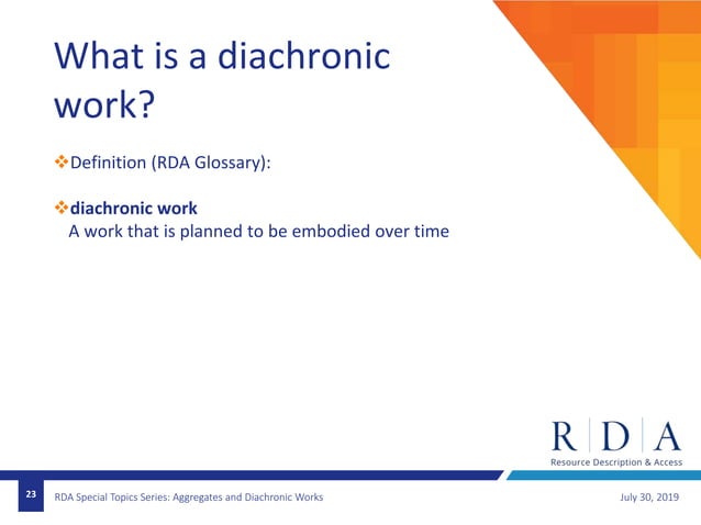 Special Topics: Aggregates and Diachronic Works | PPT