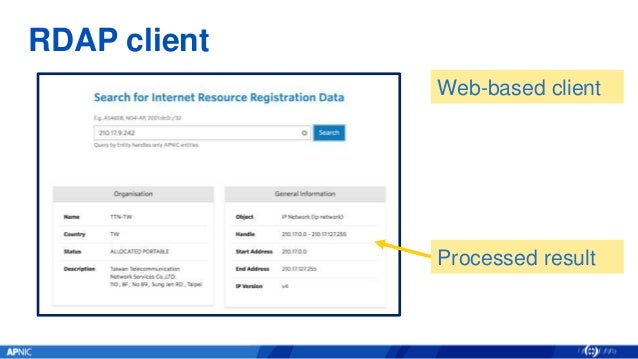 btNOG 6: Next Generation Internet Registry Services - RDAP