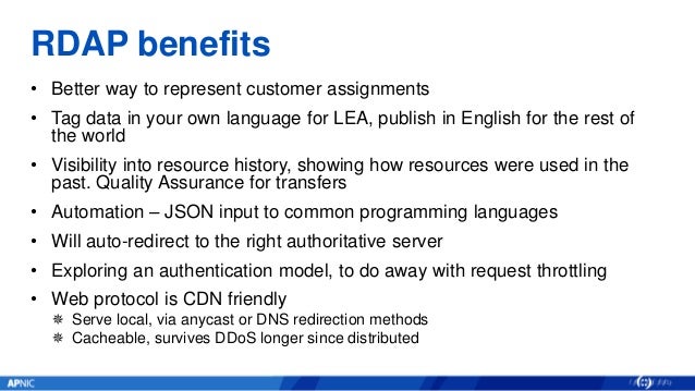 btNOG 6: Next Generation Internet Registry Services - RDAP