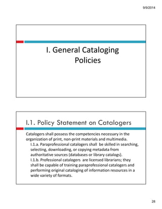 Rda policy statement and guidelines for phil libraries mila ramos | PDF