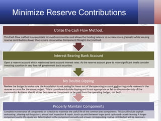 Reserve Study - Financial Analysis | PPTX