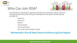 RDA in a nutshell with Plenary 6 details | PPT | Free Download