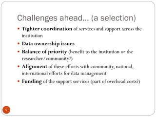 NSF Data Management Plan Case Study: UVa’s Response. | PDF