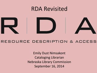 RDA Revisited | PPT