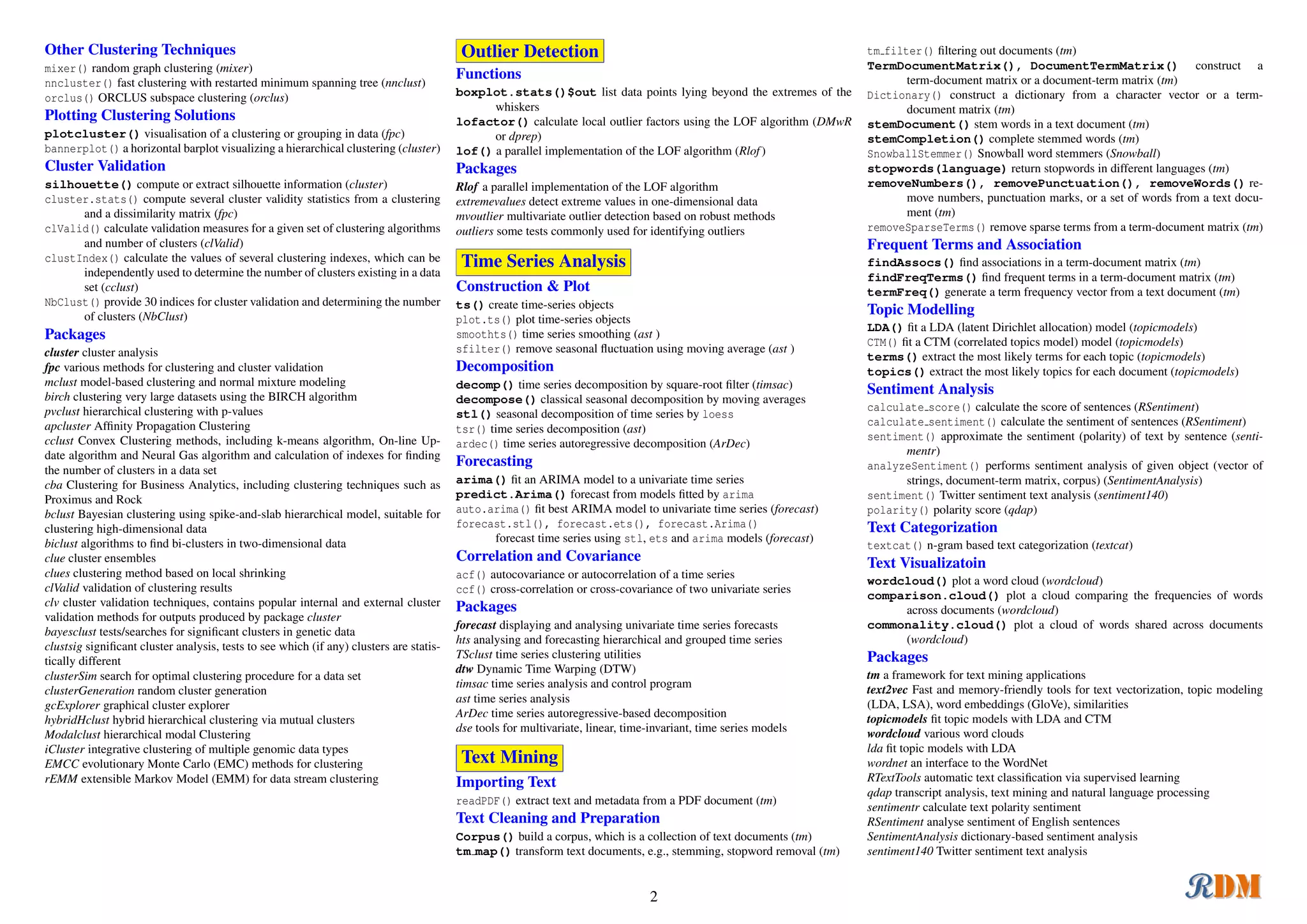 RDataMining-reference-card | PPT