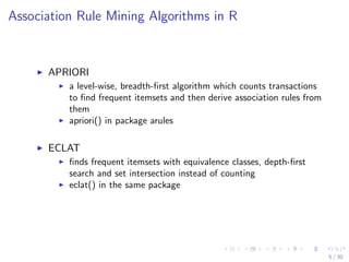Association Rule Mining with R | PPT | Free Download