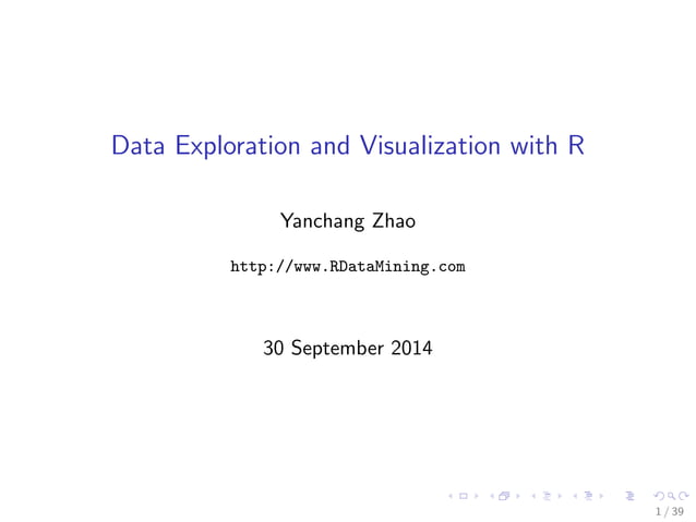 Data Exploration and Visualization with R | PDF