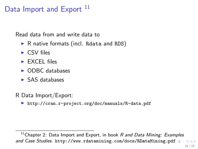 Introduction to Data Mining with R and Data Import/Export in R | PDF