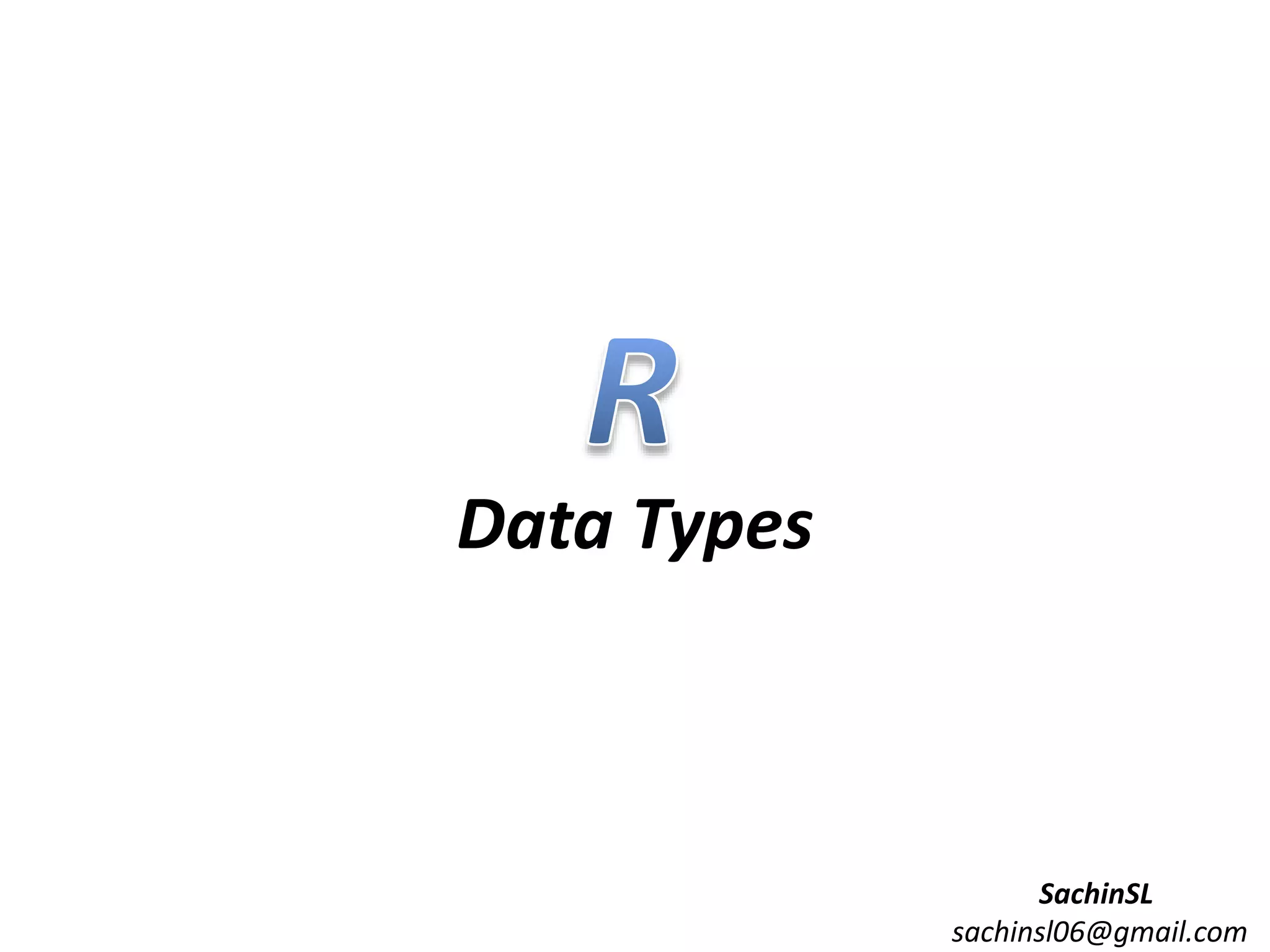 R data types | PPTX