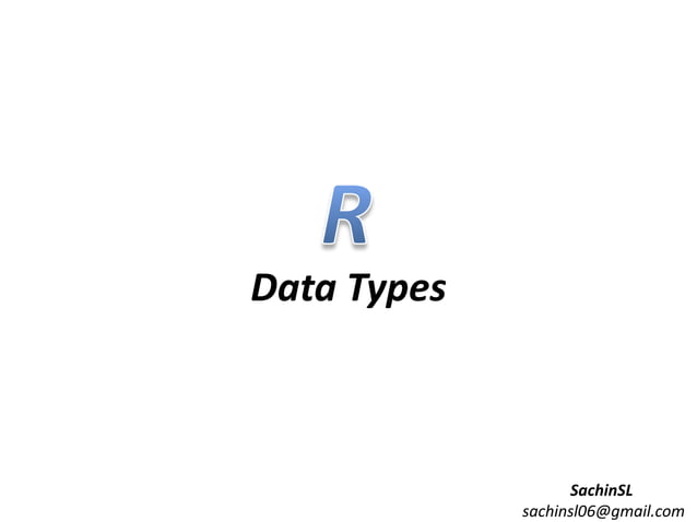 R data types | PPTX