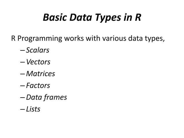 R data types | PPTX