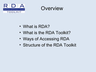 Rda Toolkit Final | PPT