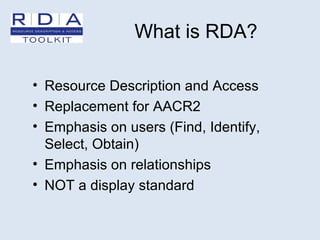 Rda Toolkit Final | PPT