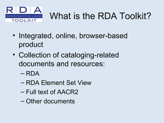 Rda Toolkit Final | PPT