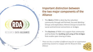 The Value of the Rda Value for Organisations Performing Research | PPT