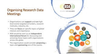 The Value of the Rda Value for Organisations Performing Research | PPT