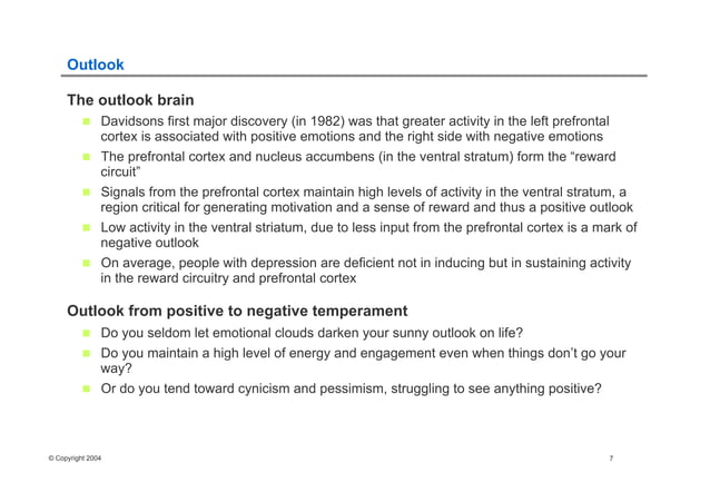 Richard Davidson's Emotional Styles | PDF
