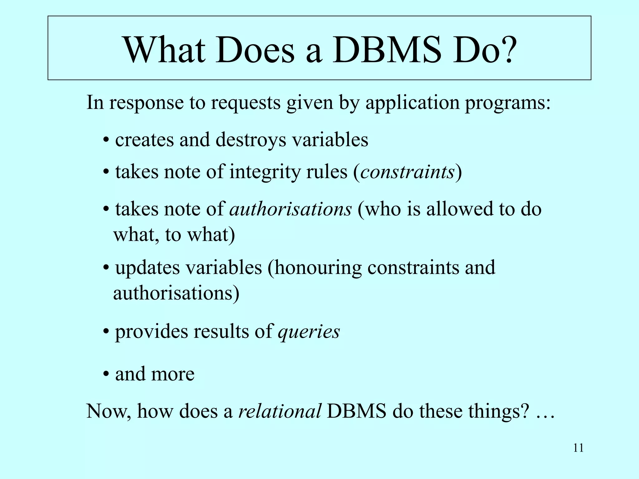 Rdb Fundamentals 1 Introppt Databases Computer Software And Applications