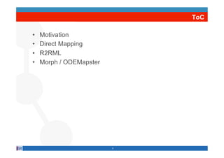 RDB2RDF, an overview of R2RML and Direct Mapping | PDF