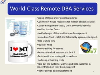 Remote Database Administration Services | Shreeyansh Technologies | PPT