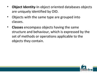 "Diffrence between RDBMS, OODBMS and ORDBMS" | PPT