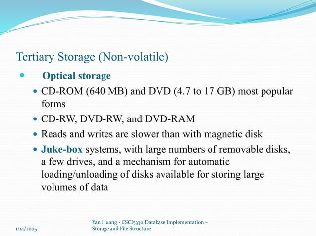 Data storage and indexing | PPTX | Databases | Computer Software and Applications
