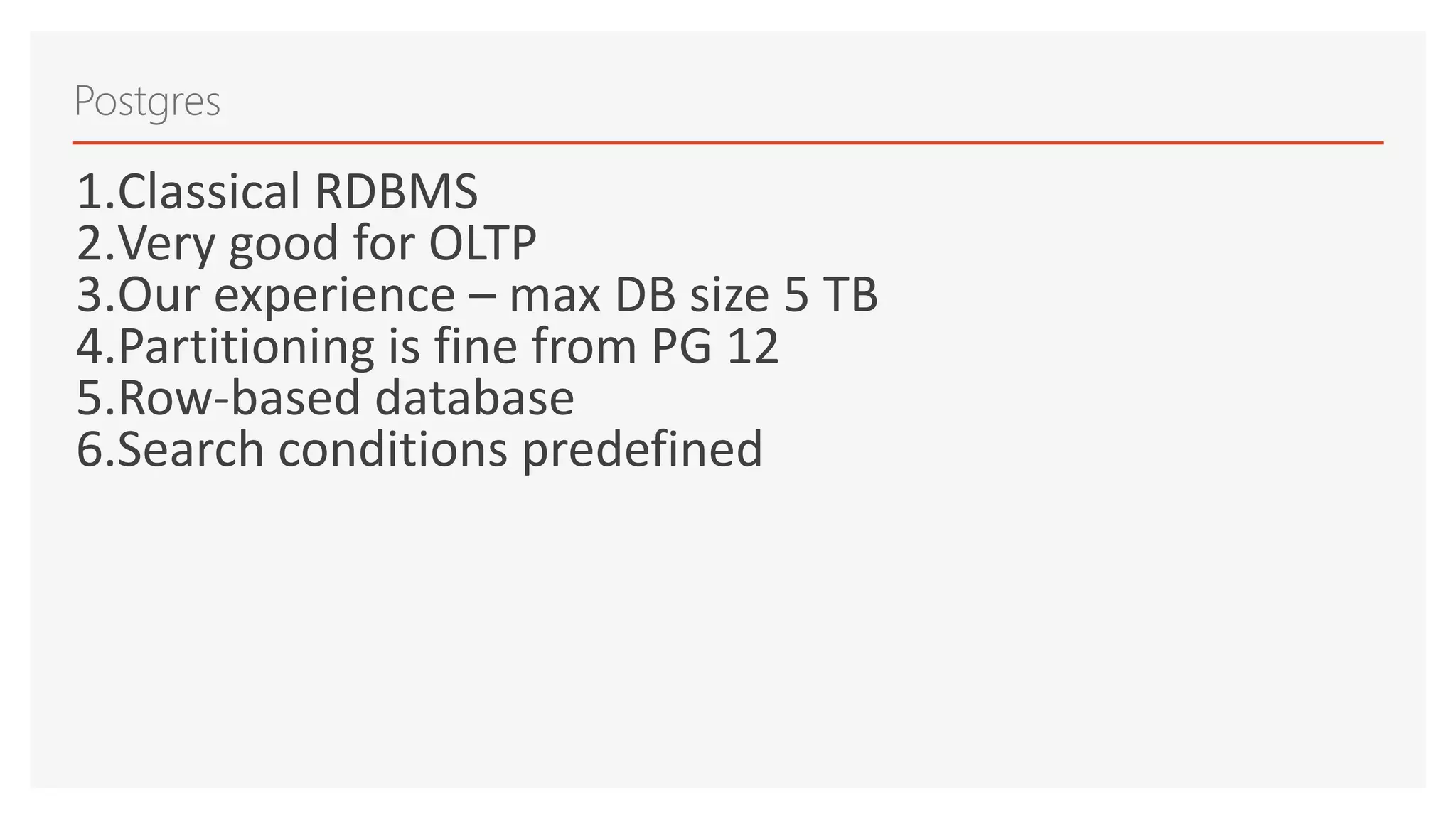Relational databases for BigData | PPT