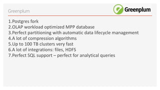 Relational databases for BigData | PPT