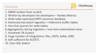 Relational databases for BigData | PPT