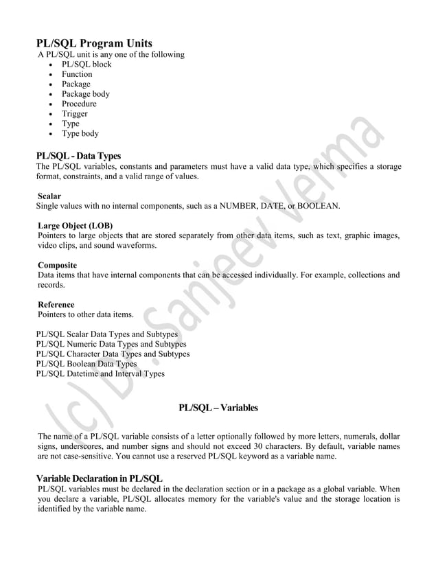 rdbms.pdf plsql database system notes for students to study | PDF ...