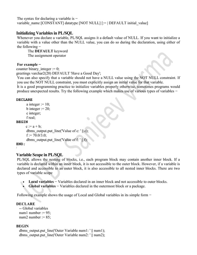 rdbms.pdf plsql database system notes for students to study | PDF ...