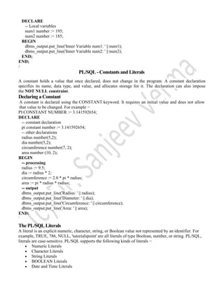 rdbms.pdf plsql database system notes for students to study | PDF ...