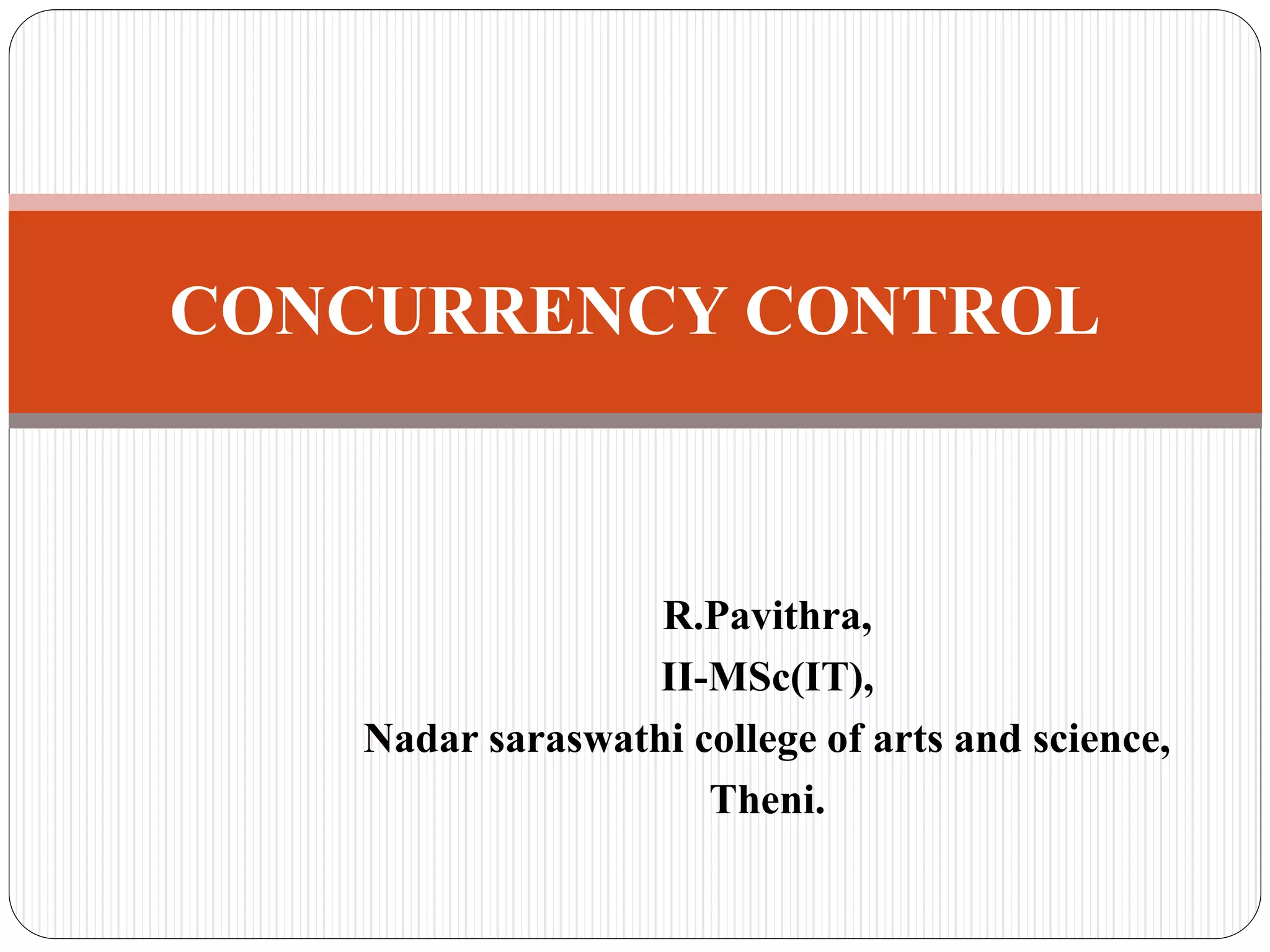 Concurrency Control Ppt