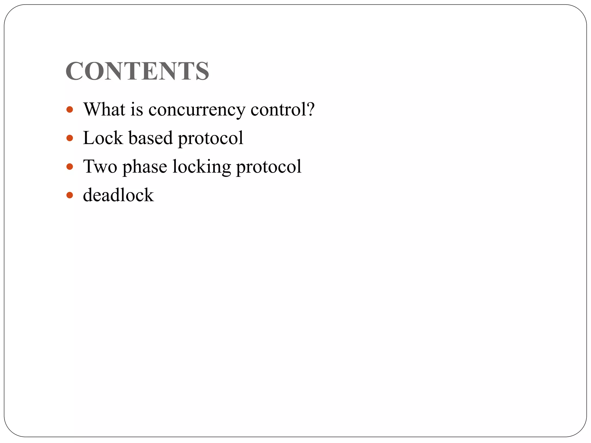 concurrency control | PPT