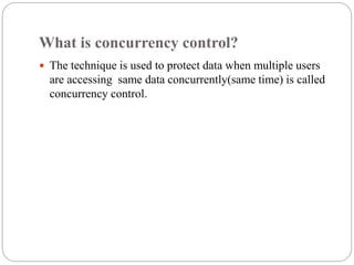 concurrency control | PPT