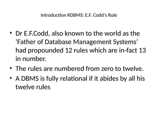 RDBMS stands for Relational Database Management System. It is a type of ...