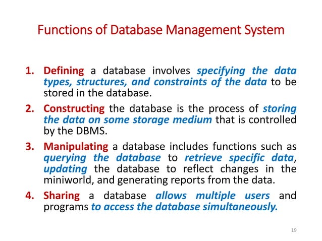Overview of Data Base Systems Concepts and Architecture | PPTX