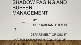 shadow paging in RDBMS | PPTX | Databases | Computer Software and Applications