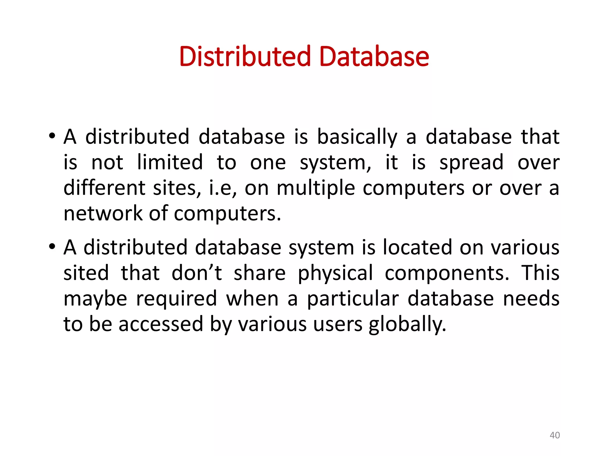 Database Models Client Server Architecture Distributed Database And Classification Of Dbms Ppt 5790