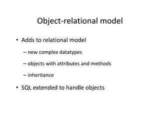 RDBMS Arch & Models | PPT