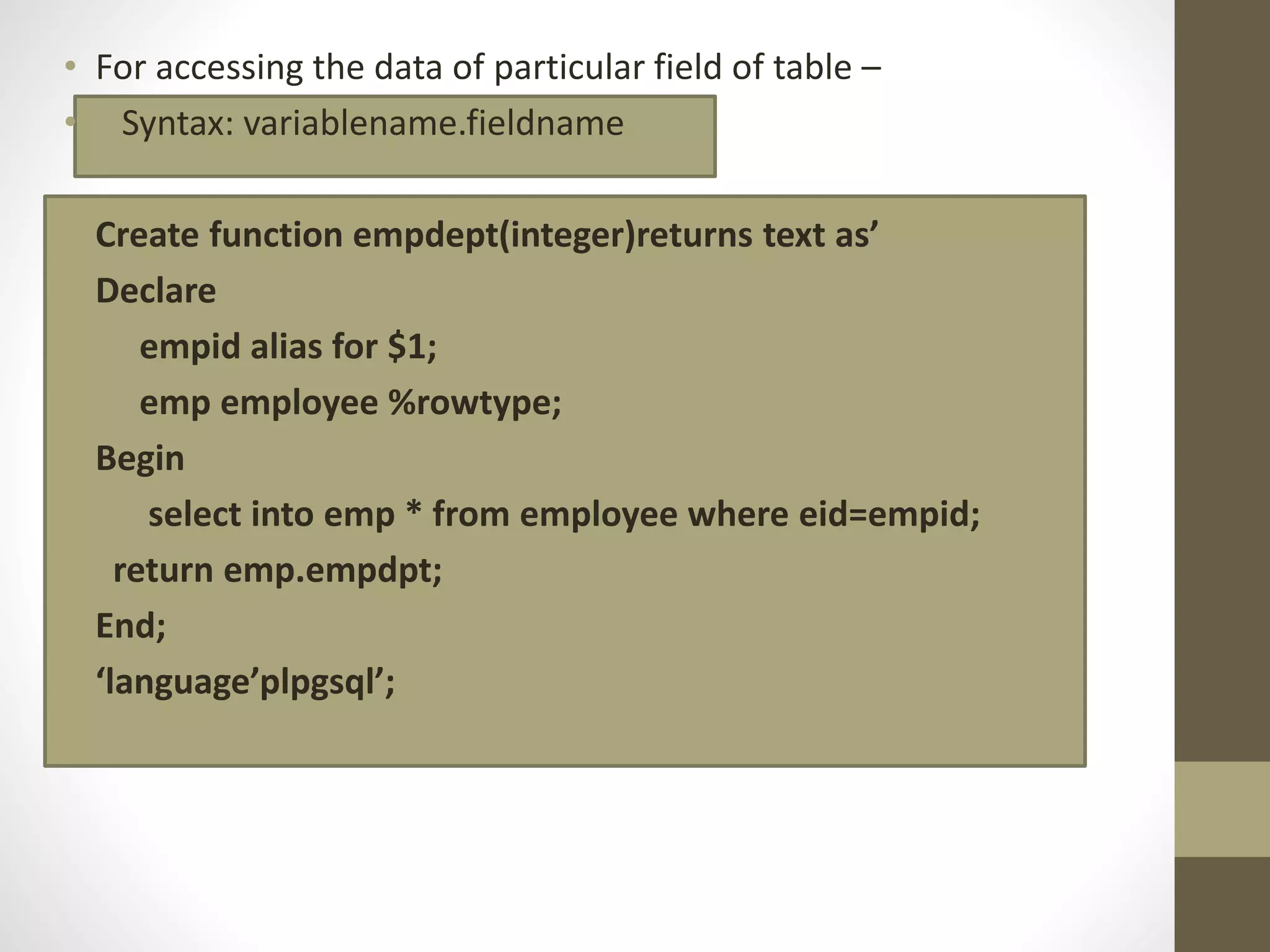 Rdbms chapter 1 function | PPT