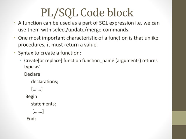 Rdbms chapter 1 function | PPT